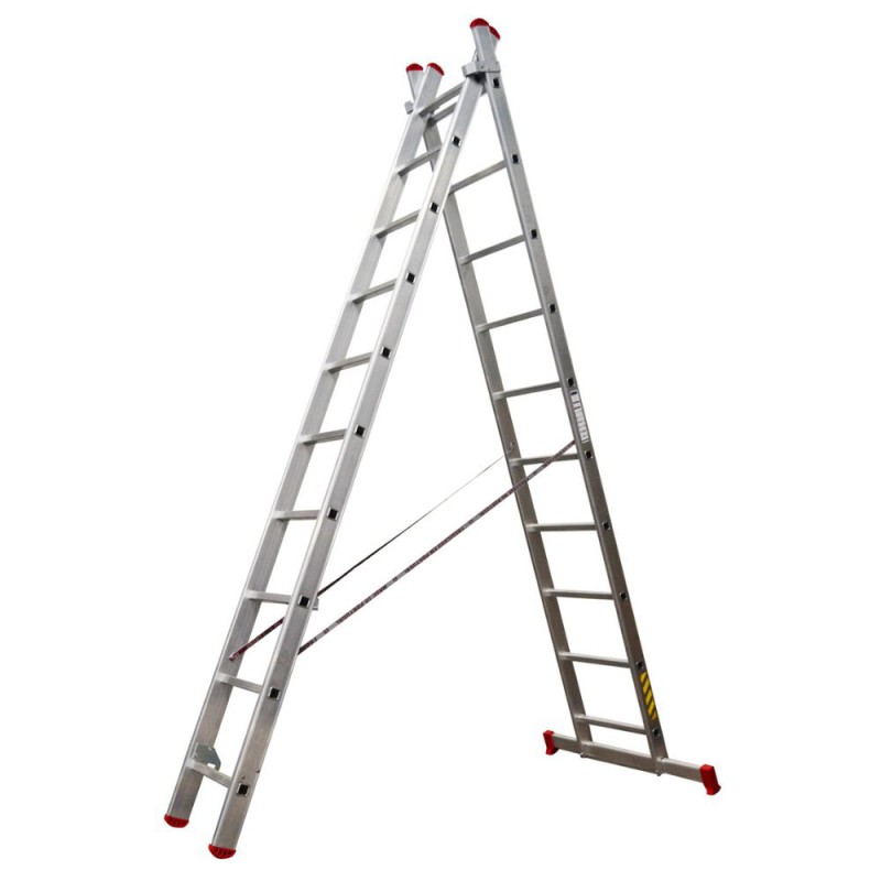 ESCALERA L66 DOBLE ALTURA 2+2 PASOS 2X7